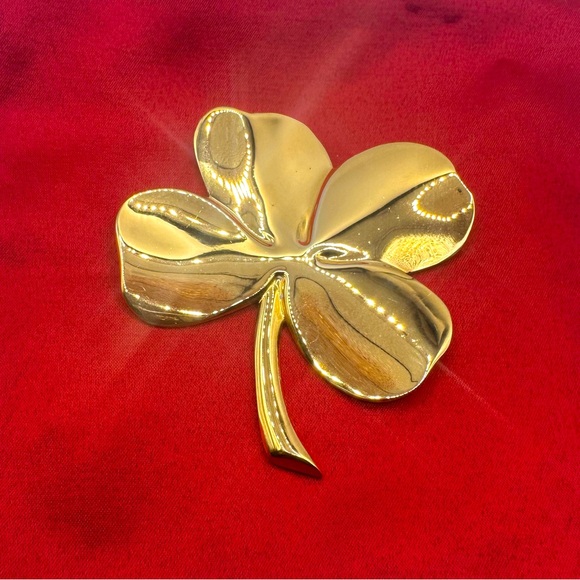 Irish Shamrock | Jewelry | Vintage Gerity 24k Gold Plated 4 Leaf Clover ...